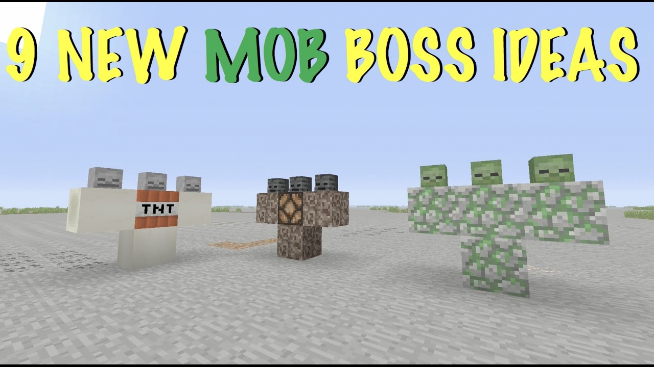 Minecraft - 9 New Insane Mob Boss Ideas! Wither Storm, Zombie King ...