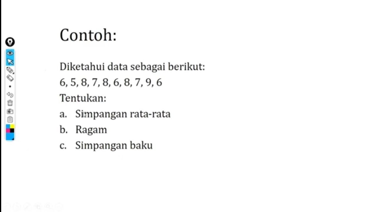 UKURAN PENYEBARAN DATA TUNGGAL (Simpangan rata-rata, varians, standar ...