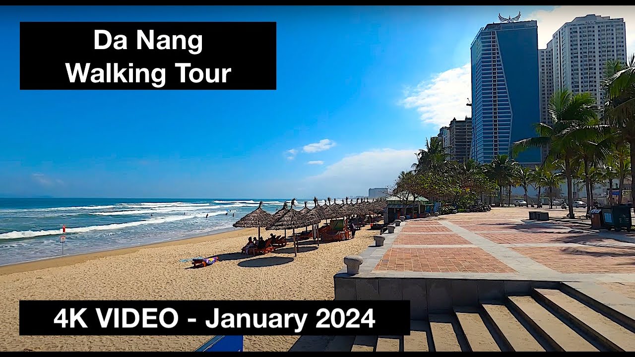Da Nang Walking Tour (Beach Road) - Vietnam - January 2024 - 4K VIDEO ...