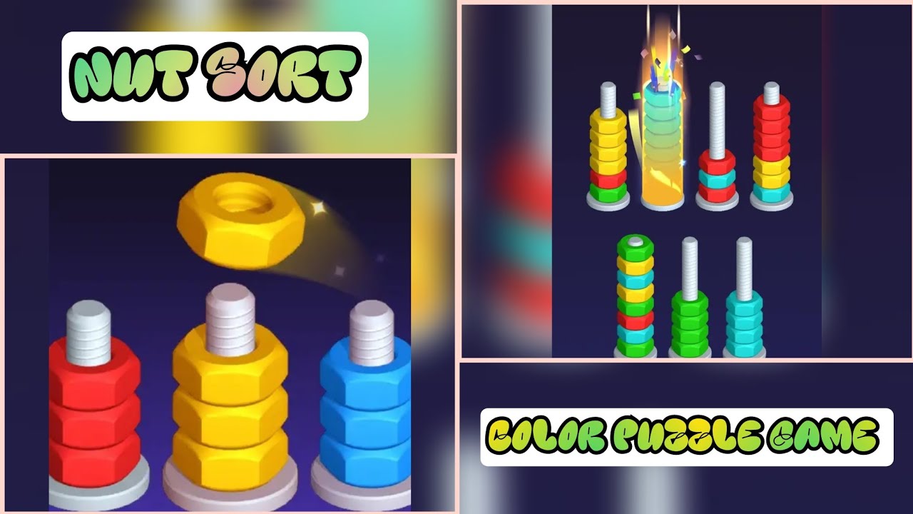 Nut Sort - Color Puzzle Game | Level 1 To 10 | Gameplay - YouTube