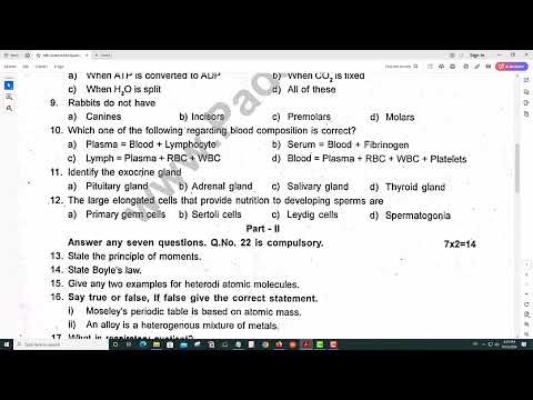 10th Science Quarterly Exam 2023 Original Question Paper Chennai ...