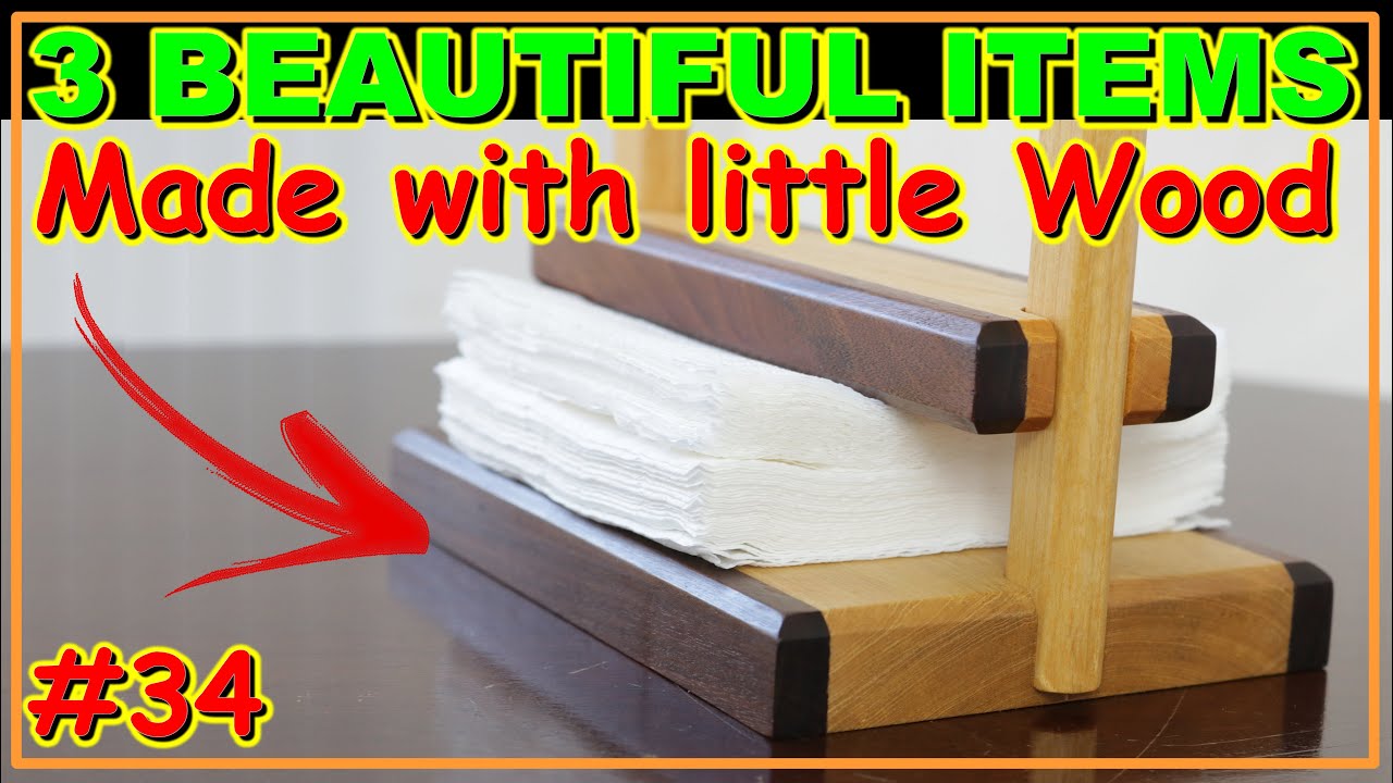 𝟯 𝗕𝗘𝗔𝗨𝗧𝗜𝗙𝗨𝗟 𝗜𝗧𝗘𝗠𝗦 𝗠𝗔𝗗𝗘 𝗪𝗜𝗧𝗛 𝗟𝗜𝗧𝗧𝗟𝗘 𝗪𝗢𝗢𝗗 (VIDEO #34) #woodworking #woodwork #joinery - YouTube