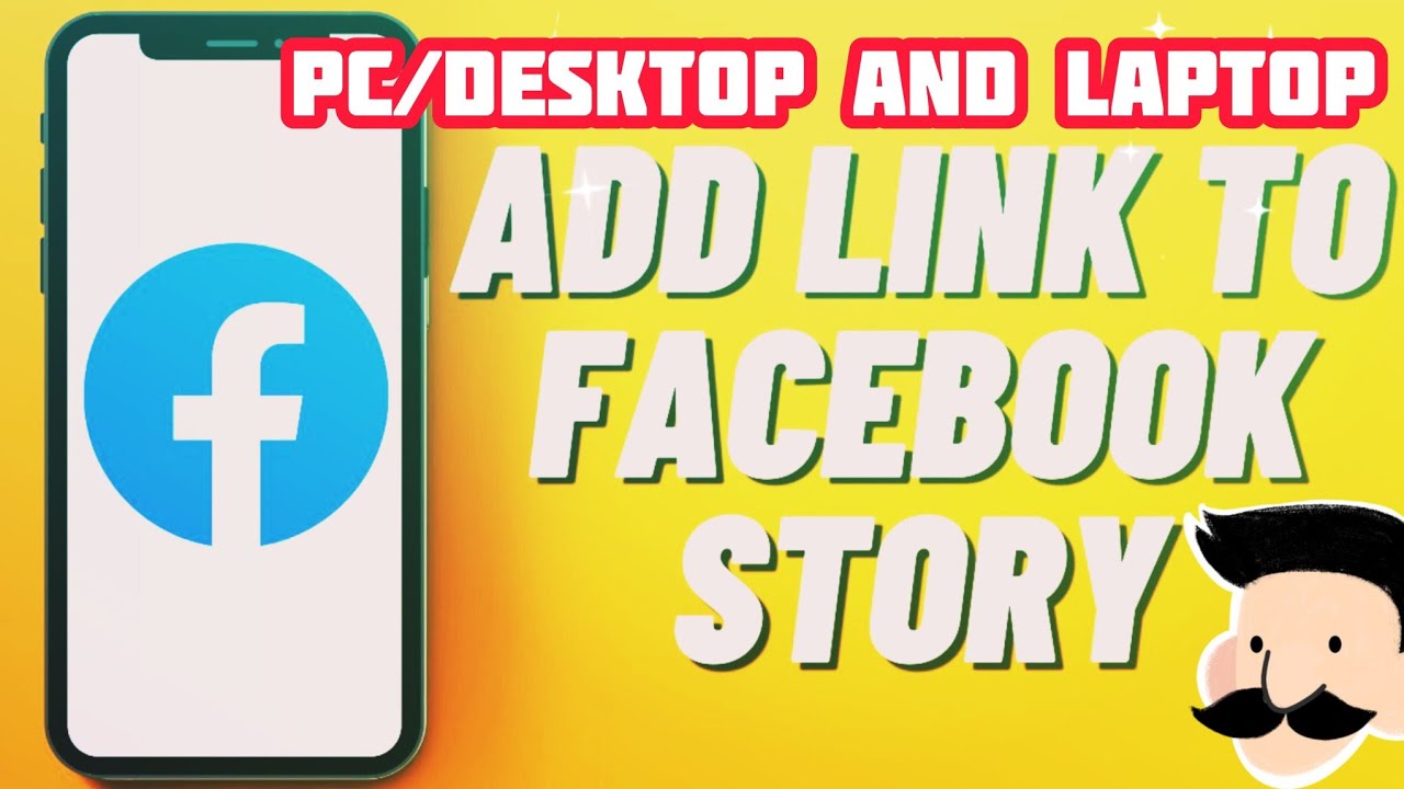How to add a link to a facebook story using PC/Desktop and Laptop - YouTube
