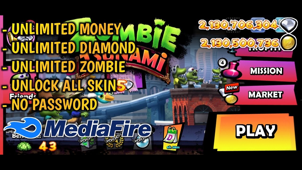 ZOMBIE TSUNAMI MOD APK TERBARU 2023 - UNLIMITED MONEY NO PASSWORD - YouTube