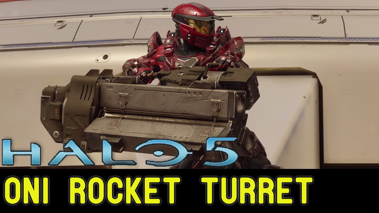 Halo 5: Guardians - Legendary Weapon Showcase - ONI Rocket Turret - YouTube