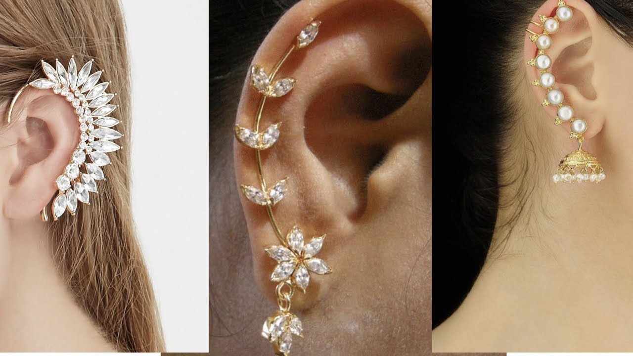 Ear cuff || Ear jewellery || Kaur Trends - YouTube