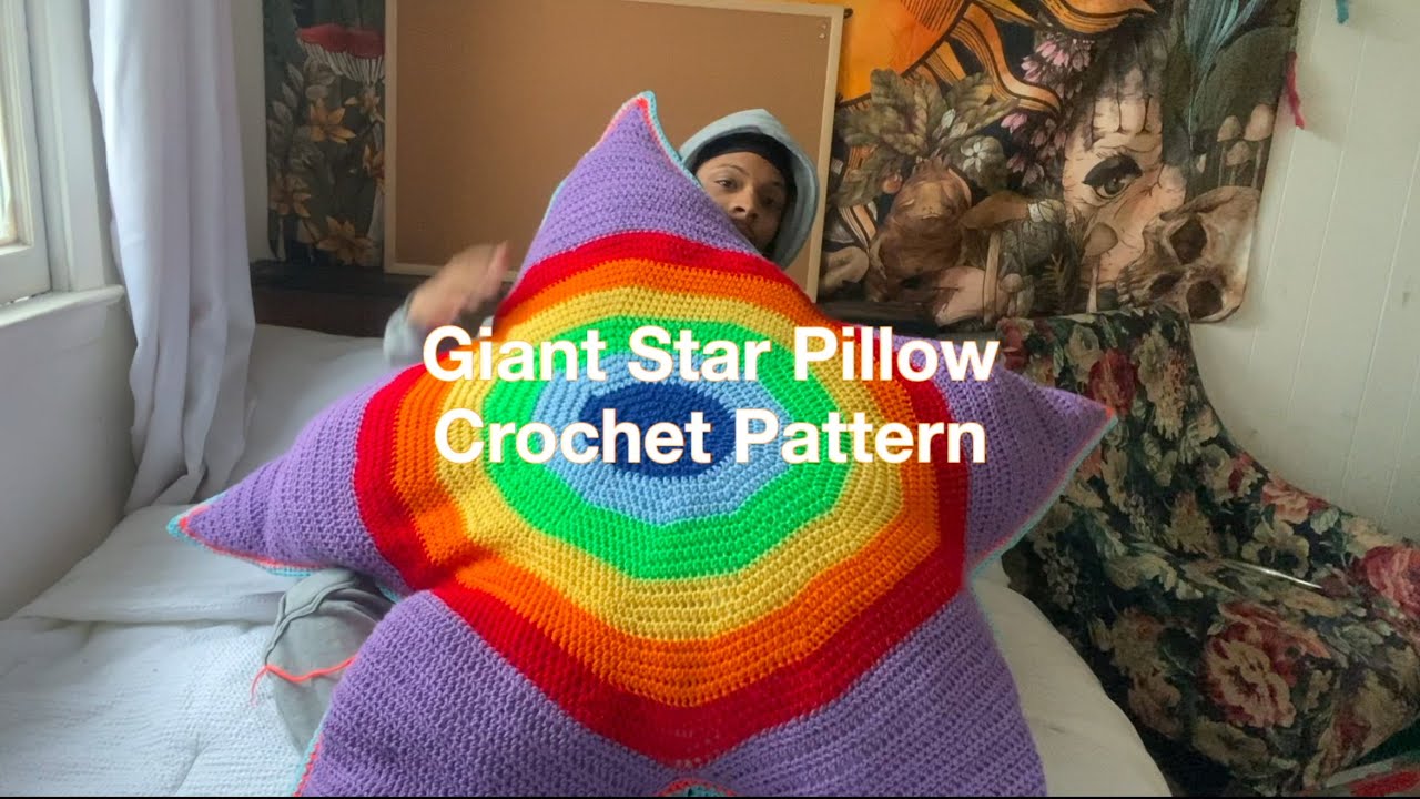 GIANT CROCHET START PILLOW PATTERN - YouTube