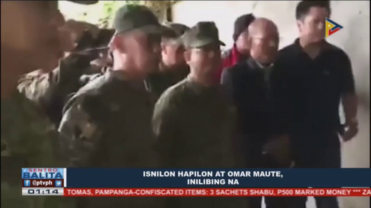 Isnilon Hapilon at Omar Maute, inilibing na - YouTube