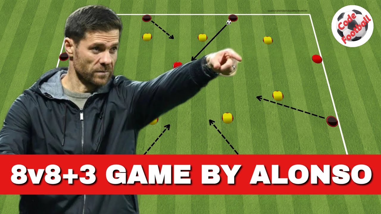 8v8+3 possession and counter-pressing game by Xabi Alonso! - YouTube