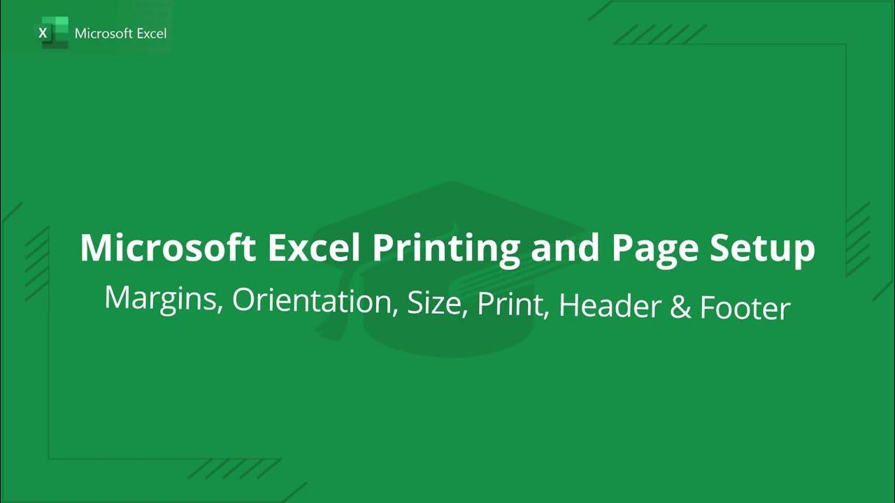 Microsoft Excel Printing & Page Setup - YouTube