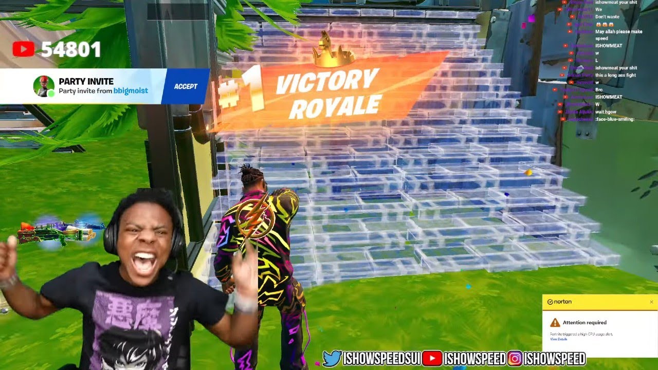 iShowSpeed Gets His First Solo Win On Fortnite 😂 - YouTube