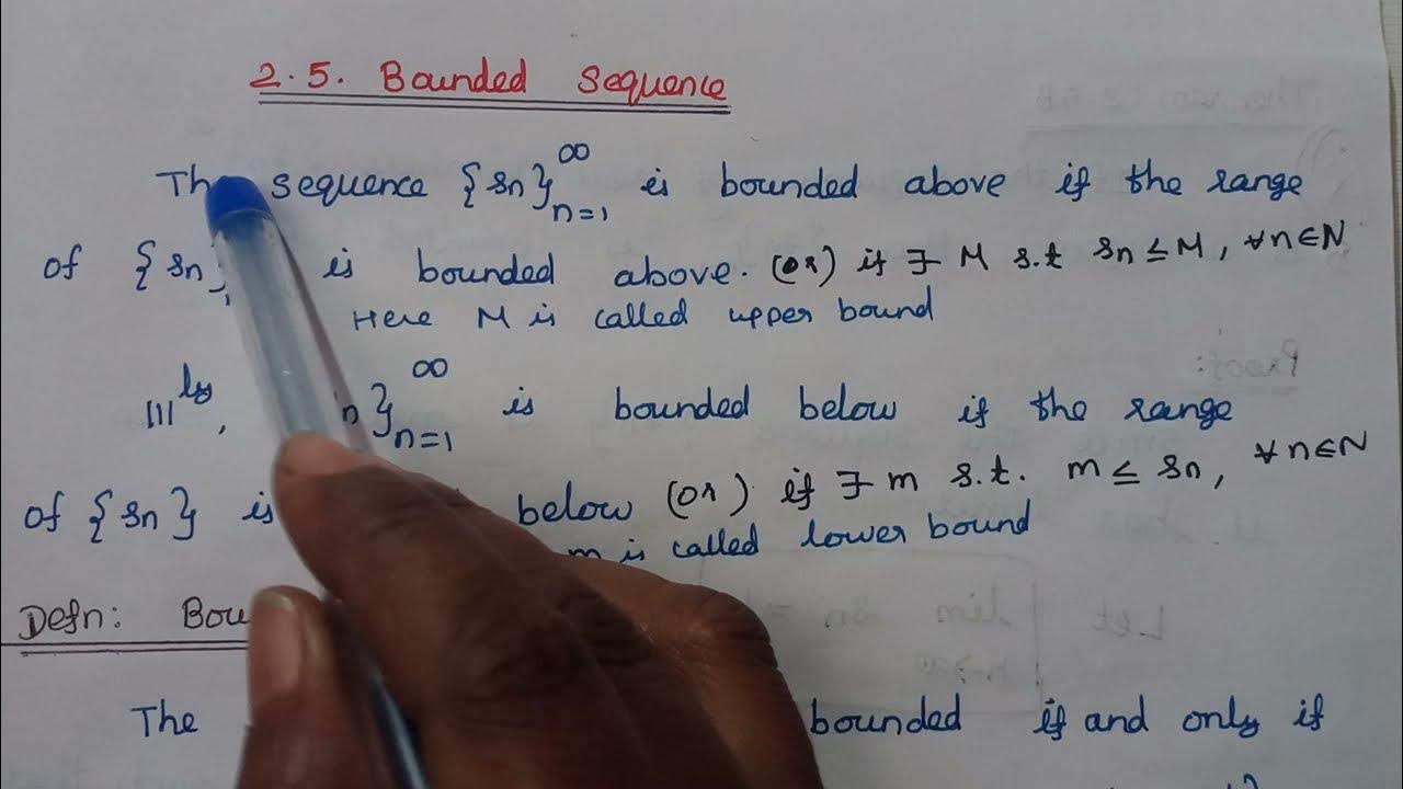bounded sequence # convergent sequence is bounded - YouTube