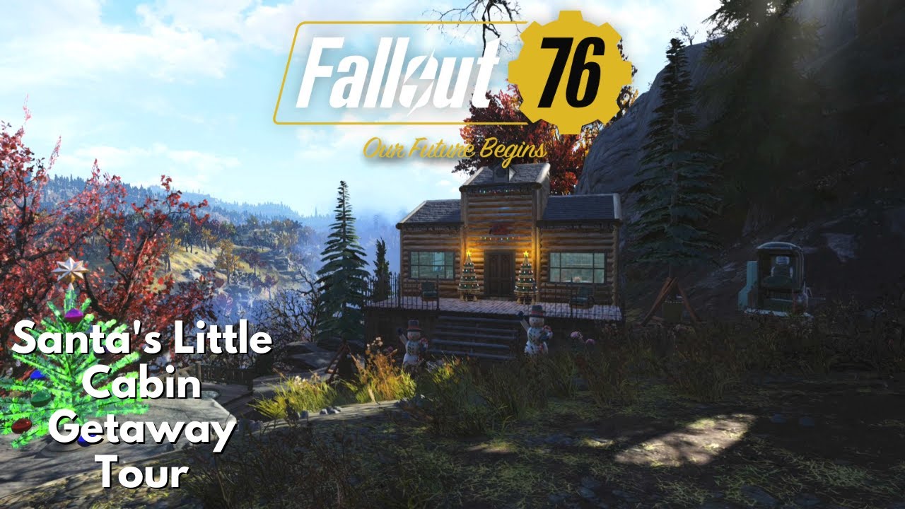 Fallout 76 Camp Build | Santa's Little Cabin Getaway Tour - Merry ...