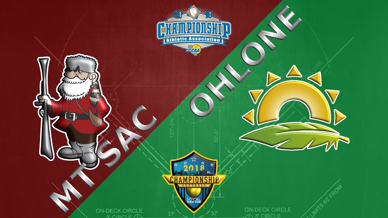 2018 CCCAA Softball Finals (Gm1): Mt SAC vs Ohlone - 5/17 - 11am - YouTube
