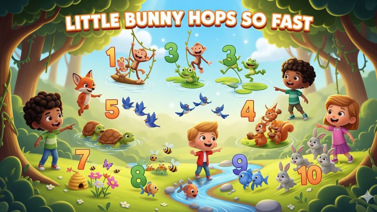 Little Bunny Hops So Fast | Hop, Count, Sing & Play for Kids - YouTube