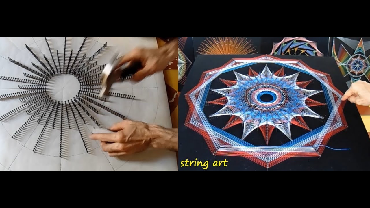 string art boceto o diseño obra # 41 estrellas concentricas jorge de la ...