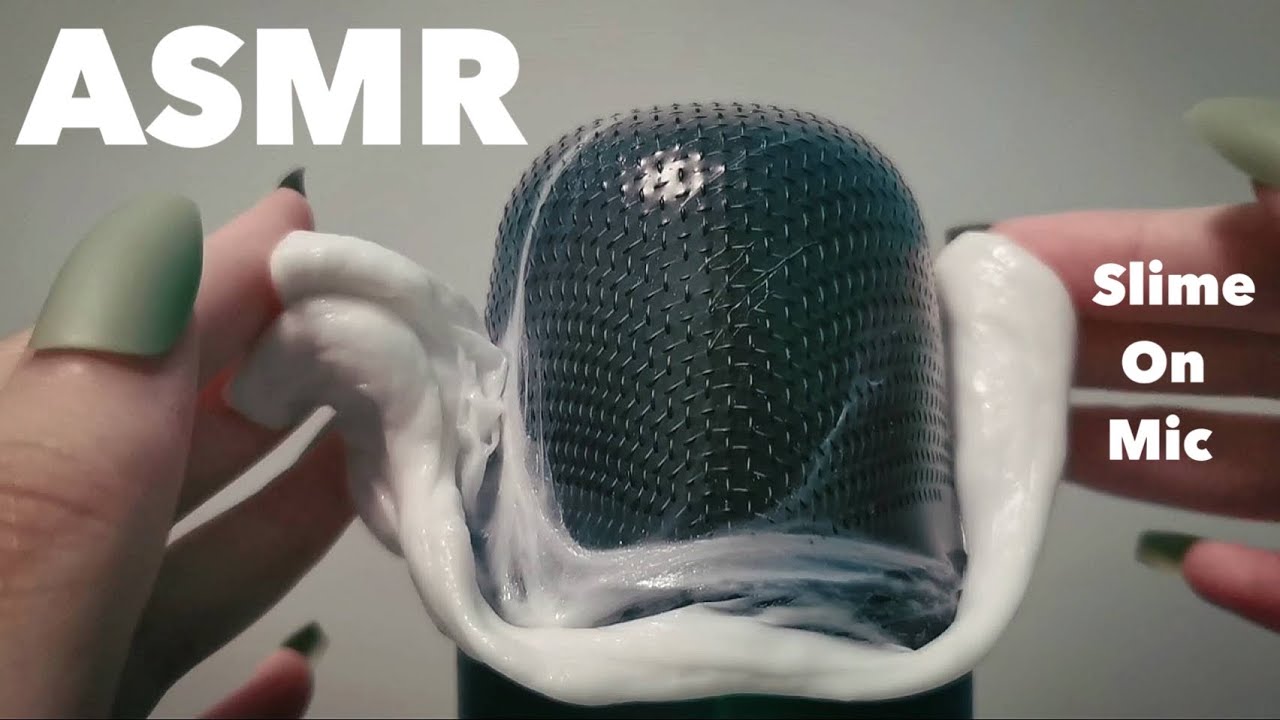 ASMR เสียงเล่นสไลม์บนไมค์ | super tingly slime on mic (no talking ...