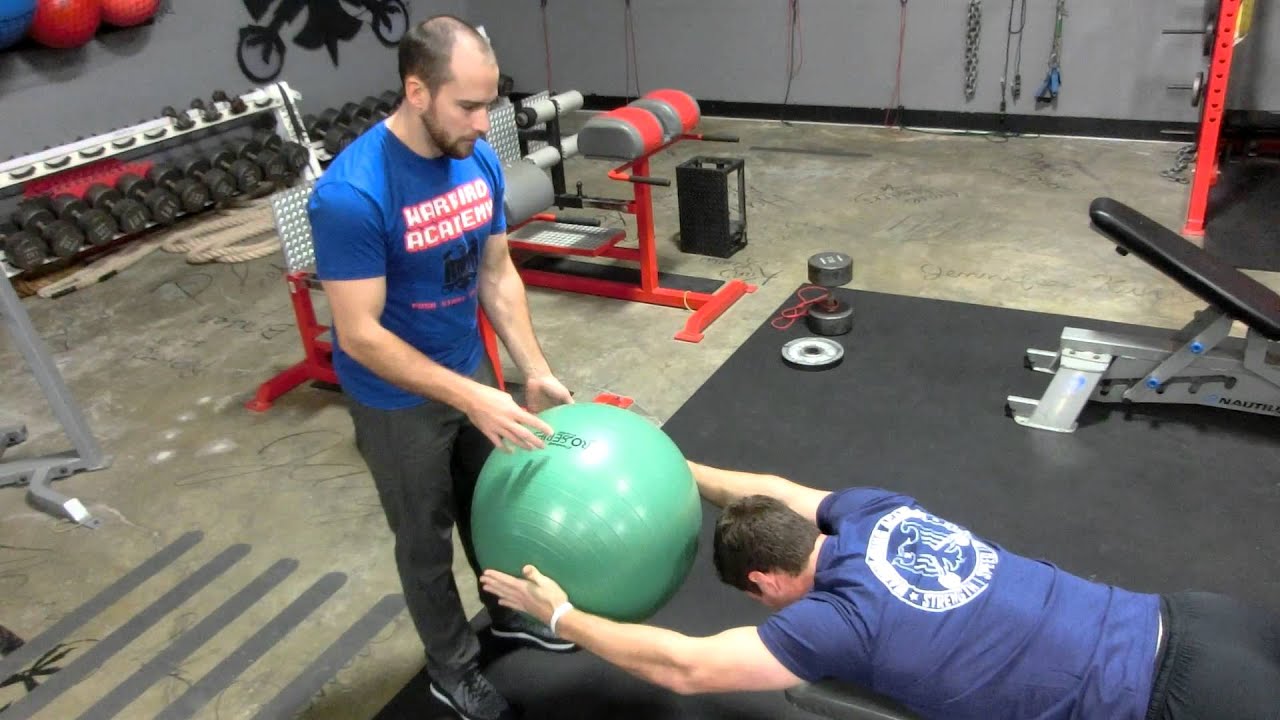 Stability Ball Rhythmic Stabilization - YouTube
