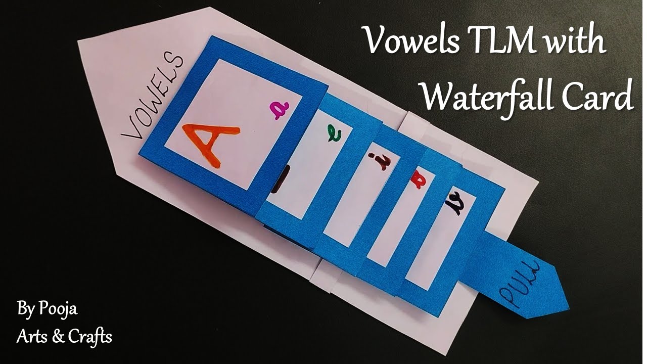 Vowels TLM with Waterfall card | English Vowels TLM for Primary school ...