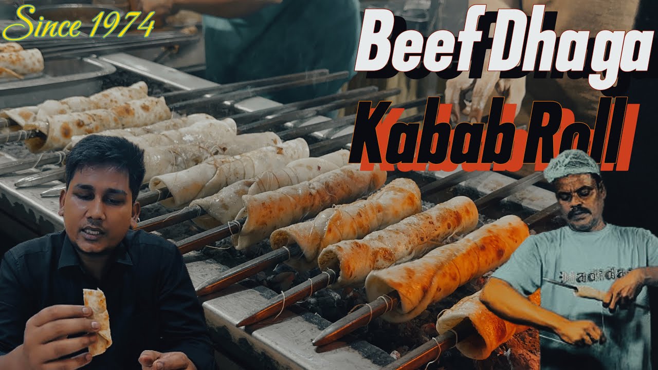 A Most Unique Style Dhaga Kabab Roll | Crispy Kabab Roll | Landi Style ...