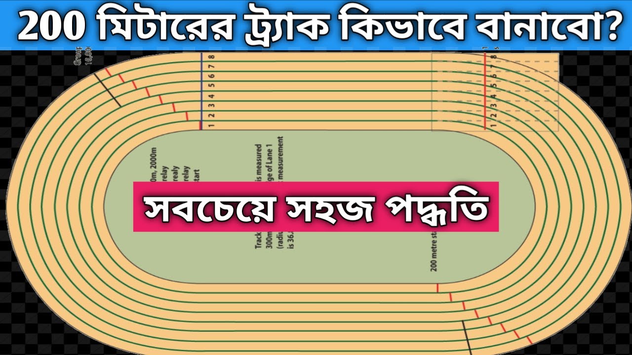 HOW TO MAKE 200 METER TRACK? কিভাবে 200 মিটার ট্র্যাক বানাবো? ছোট্টো ...