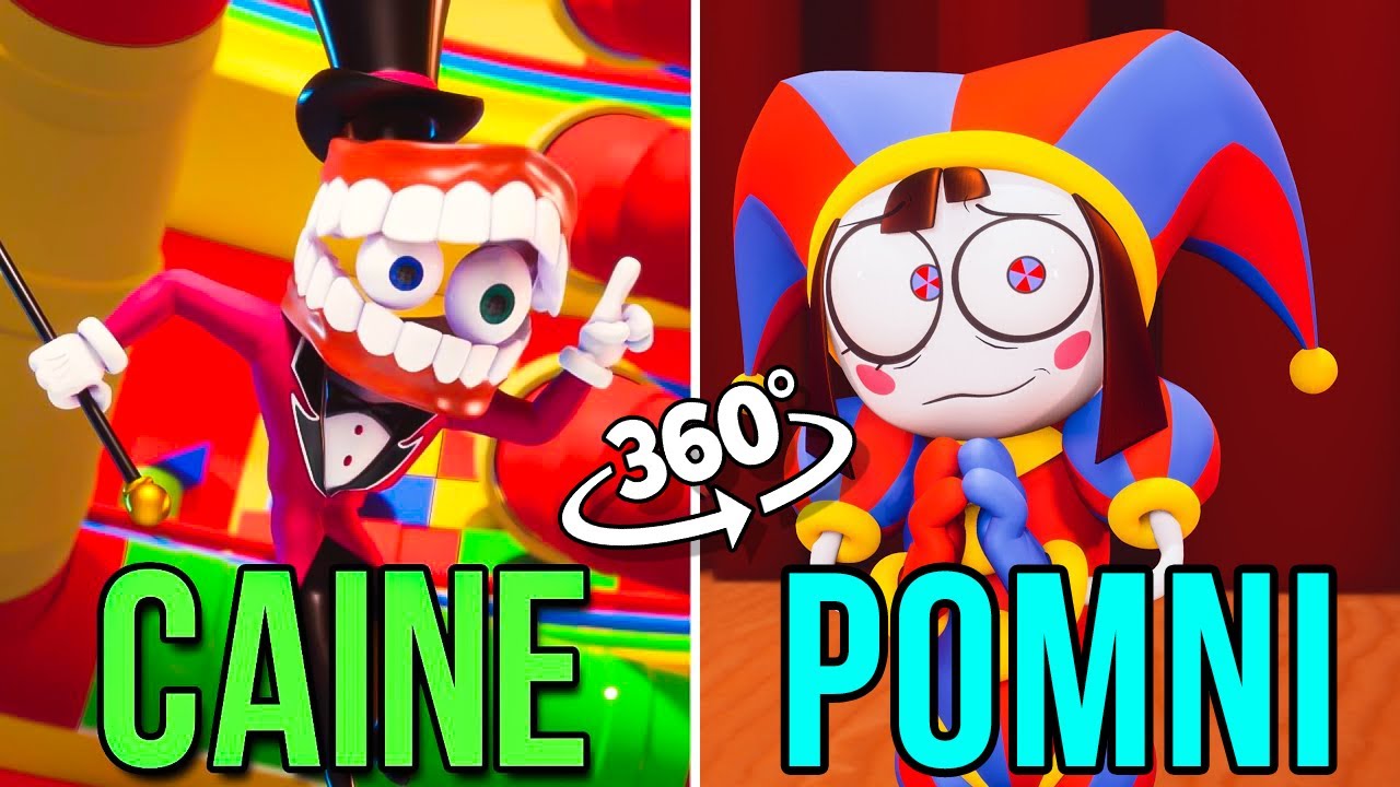 360º VR The Amazing Digital Circus Caine VS Pomni | Side by Side ...