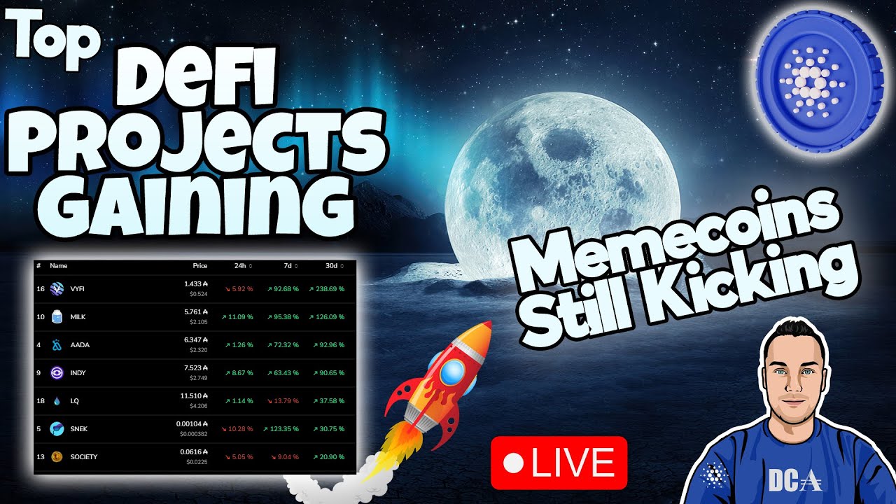 Big Gains on Cardano DeFi Tokens and Memes not Dead Yet - YouTube