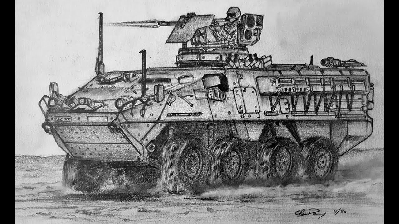 How to Draw a Stryker IAV - YouTube