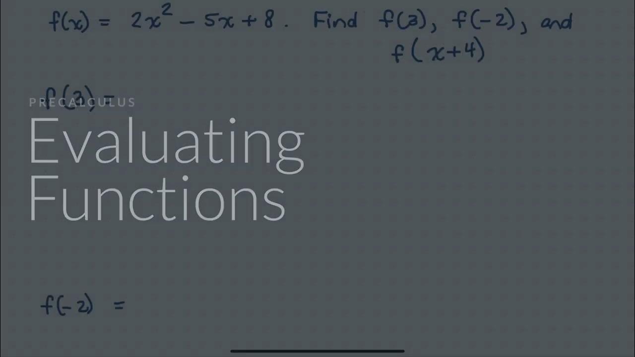 Evaluating Functions | Sophia Learning Tutorials - YouTube