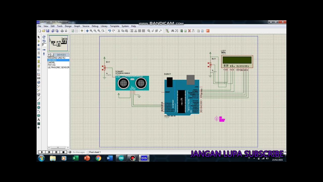 Membuat rangkaian sensor ultrasonik dengan LED menggunakan arduino uno ...