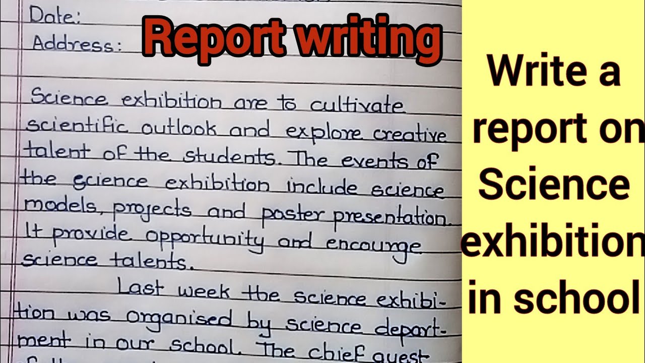 write a report on science exhibition held in your school | report ...