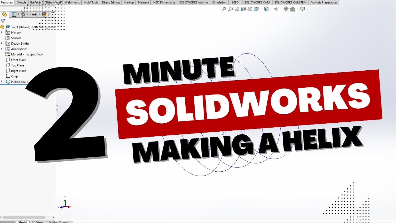 Make a Helix in Solidworks - YouTube