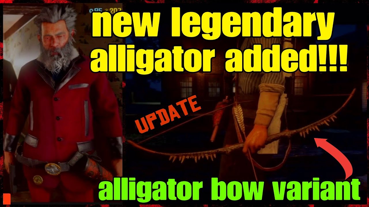 New Legendary Animals Added! Alligator bow skin, Clothing + More! Red ...