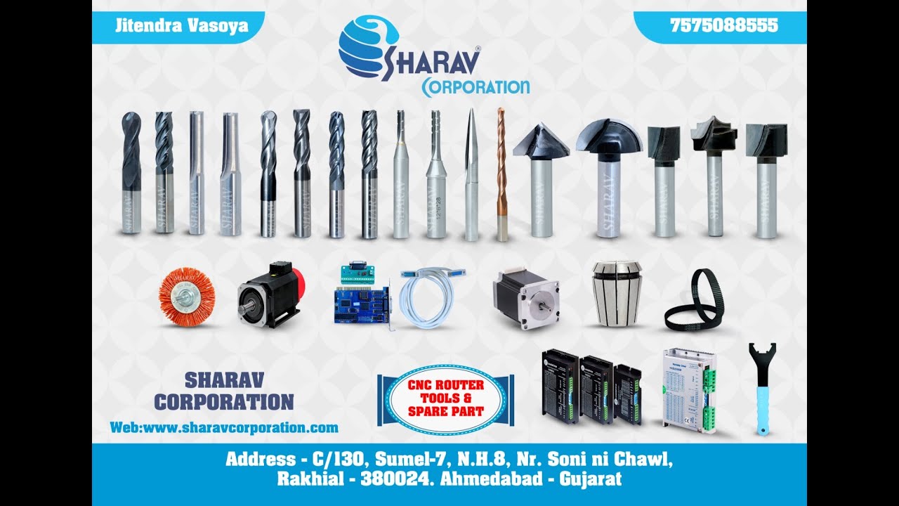 PLB Board Cutting TCT 6x20x12 Straight CNC Router Bit Sharav- स्ट्रेट ...