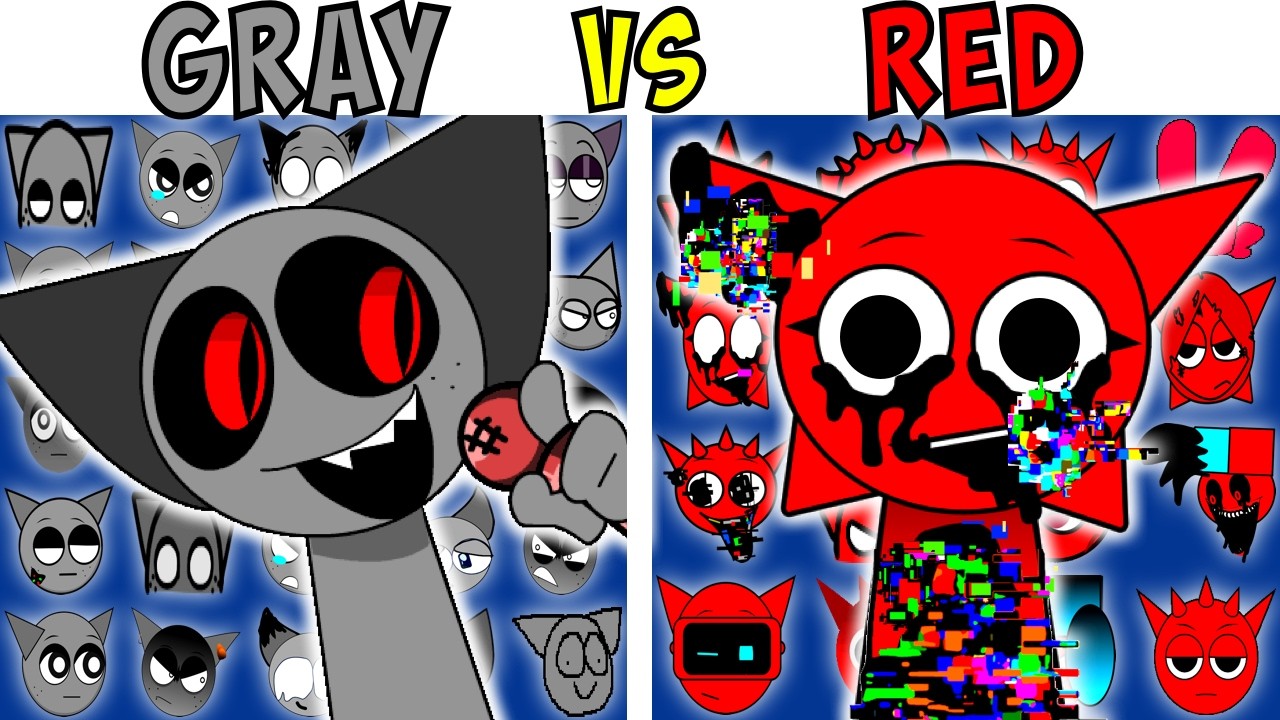 ALL GRAY VS RED TEST | FNF Character Test | Gameplay VS Playground ...