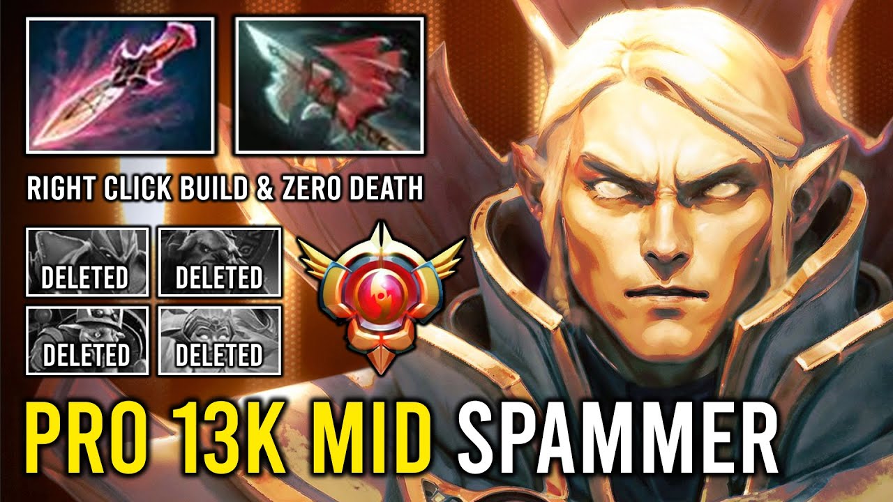 Pro Shows How He Play Grandmaster Invoker on Mid Lane with Right Click Build & Zero Death Dota 2 ...