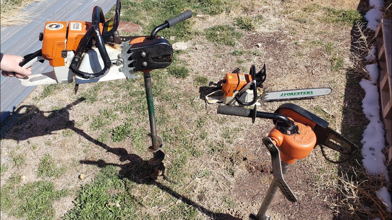 Cannon Tree Planter Stihl ms440 044 chainsaw auger drill attachment ...