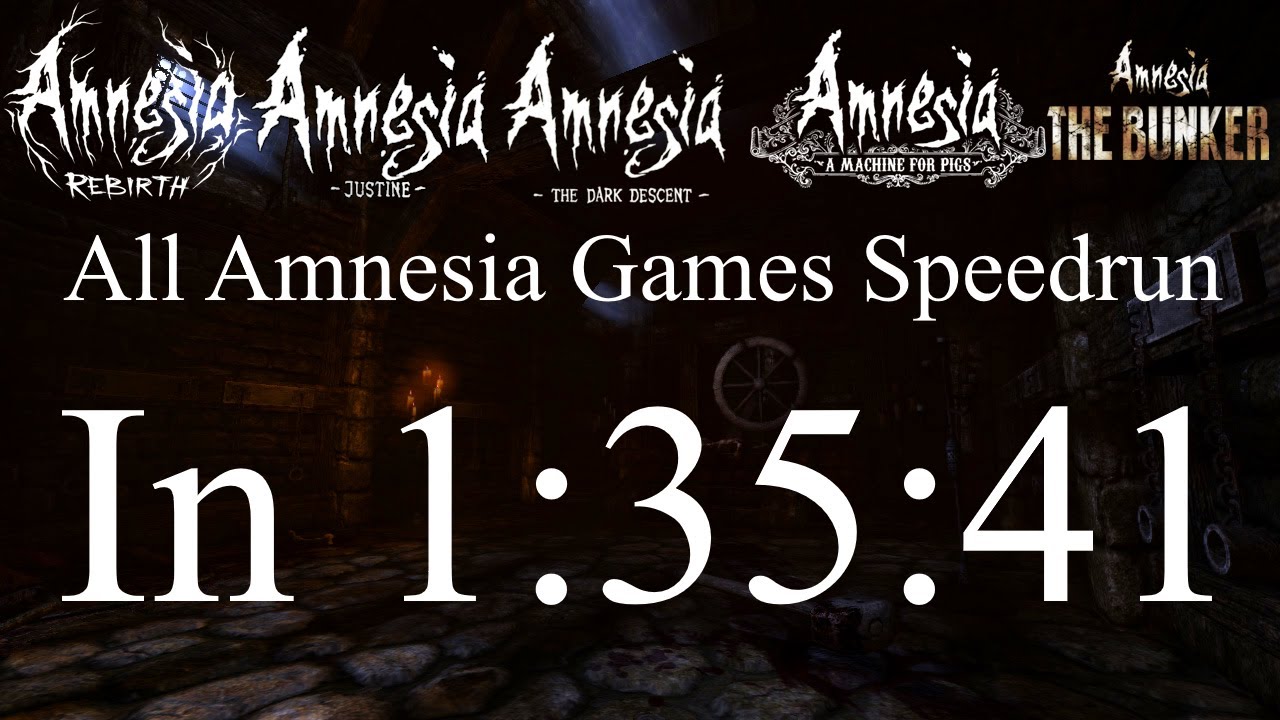 [ World Record ] ALL Amnesia Games SPEEDRUN in 1:35:41 (Any%) - YouTube