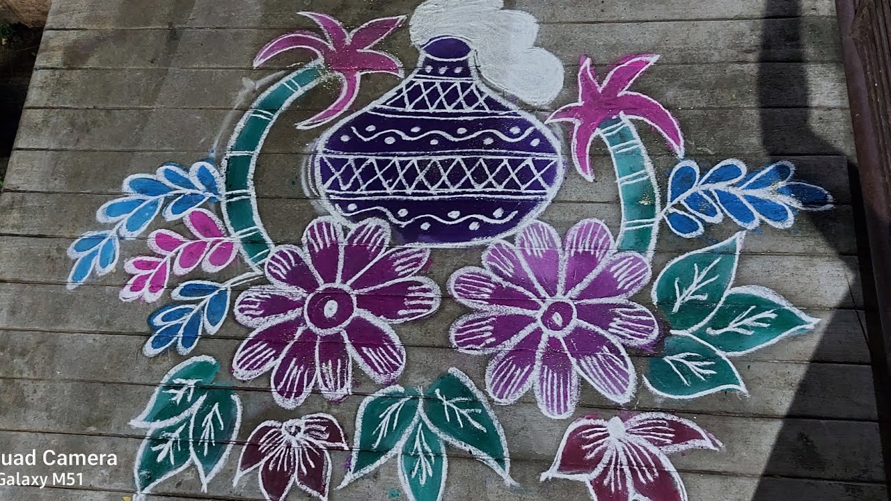 simple and easy pongal muggulu/kolam desings ll rangoli ll sankranthi ...