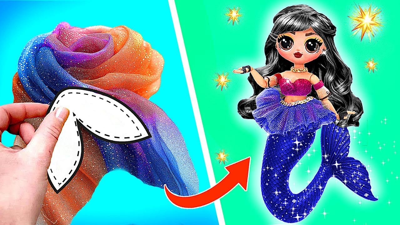 Underwater DIYs and Crafts for Dolls! Mermaid Transformation - YouTube