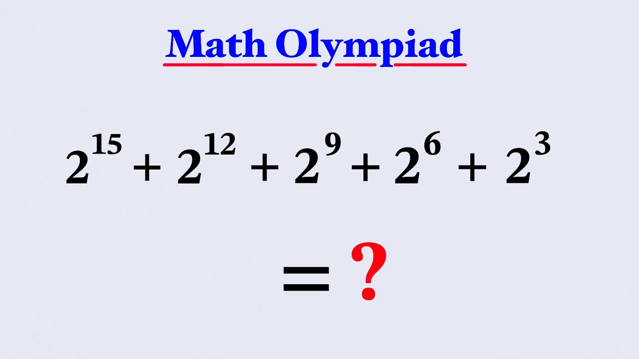 Math Olympiad | Find the sum of the series without using a Calculator ...