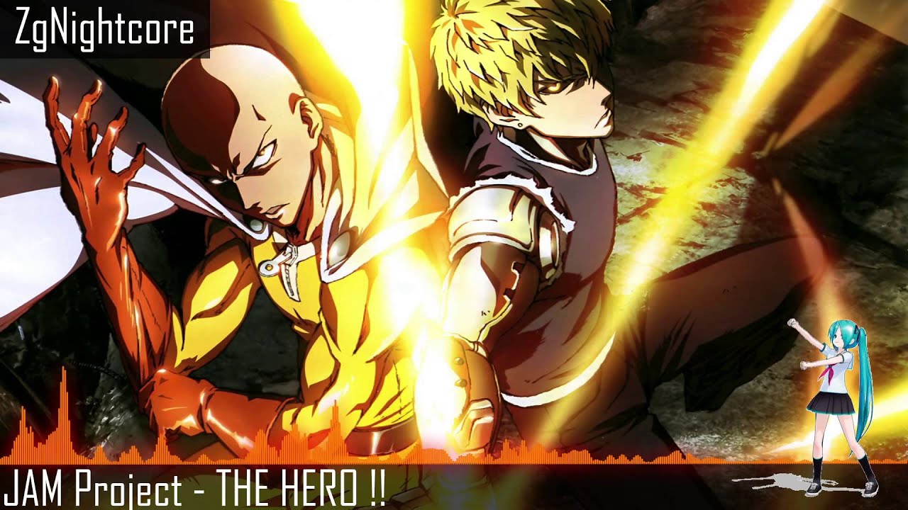 Nightcore - JAM Project - THE HERO !! - YouTube