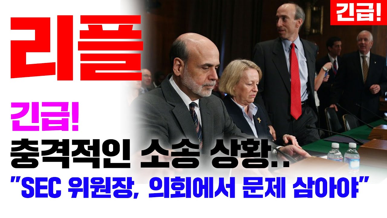 긴급 리플 충격적인 소송 상황 Sec 위원장 의회에서 문제 삼아야 리플코인전망 리플코인호재 리플전망 리플코인