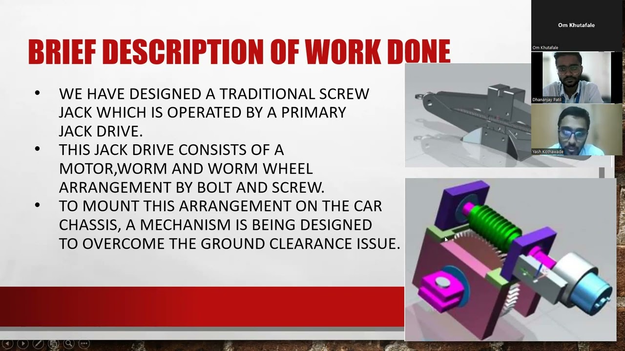 Inbuilt Motorized Screw Jack || Innovation project || MIT-WPU - YouTube