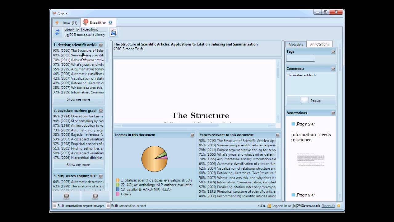 Qiqqa Tutorial - How to use Qiqqa Expedition to better understand your ...