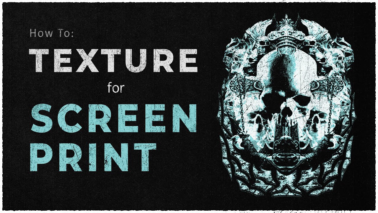 How To Texture Your Screen Printed Design (2 Minute Photoshop Tutorial ...
