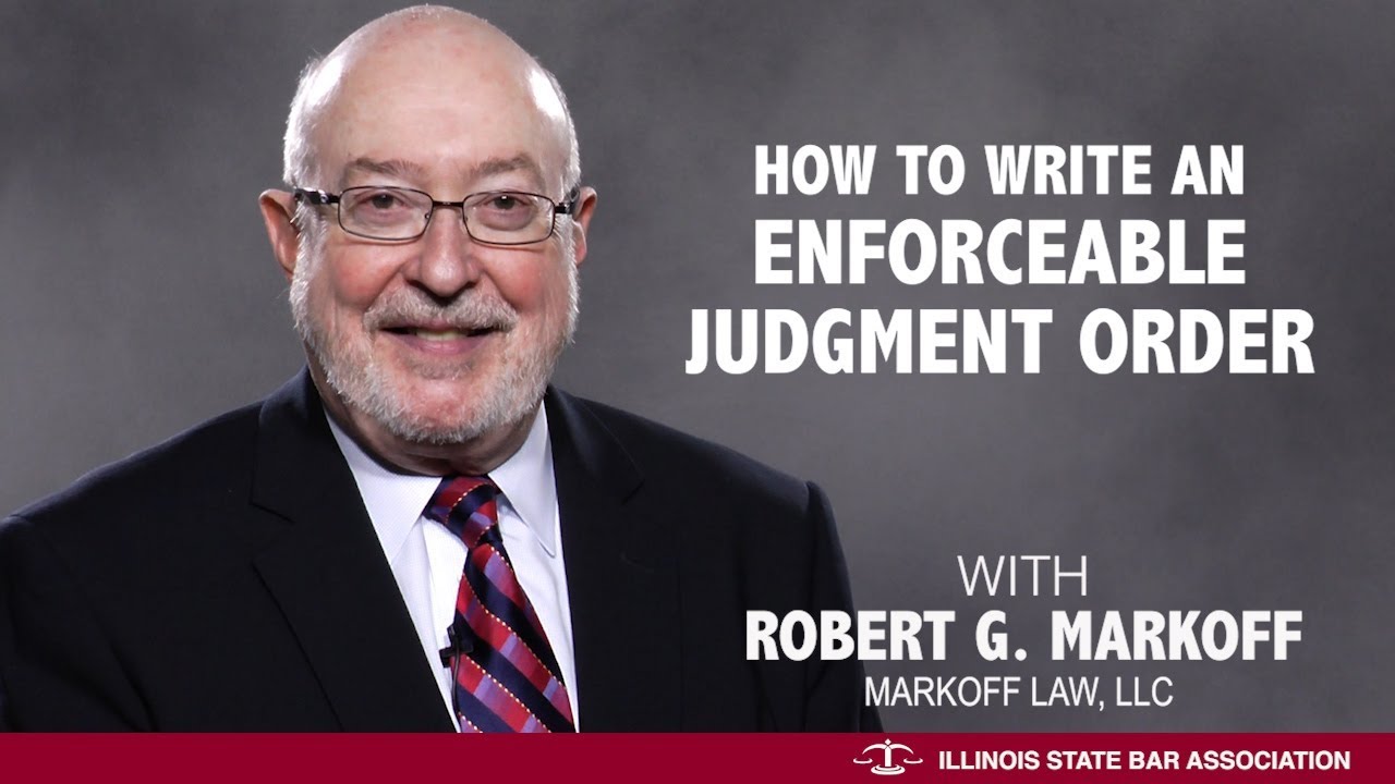 How to Write an Enforceable Judgment Order - YouTube
