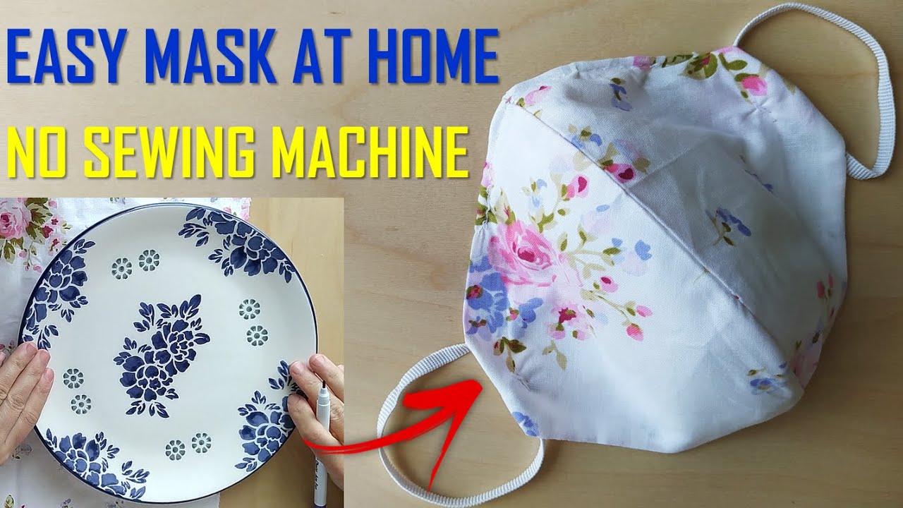 EASY FACE MASK WITH HAND 😷 HOW TO MAKE FACE MASK BY HAND 😷 SIMPLE MASK ...