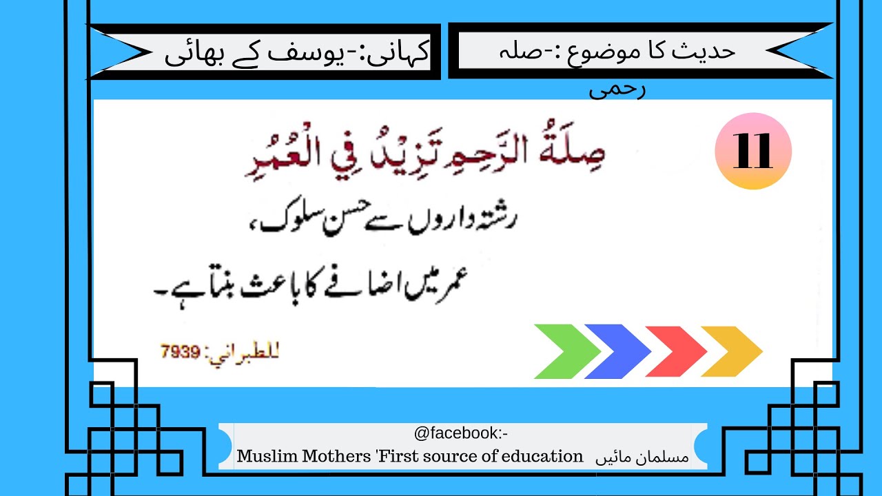 Hadees no 11.Bachoon kay laiy aik kahani aik hadees silsila. Urdu ...