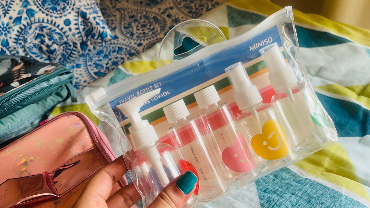 Miniso travel bottle set review | Home Basics - YouTube